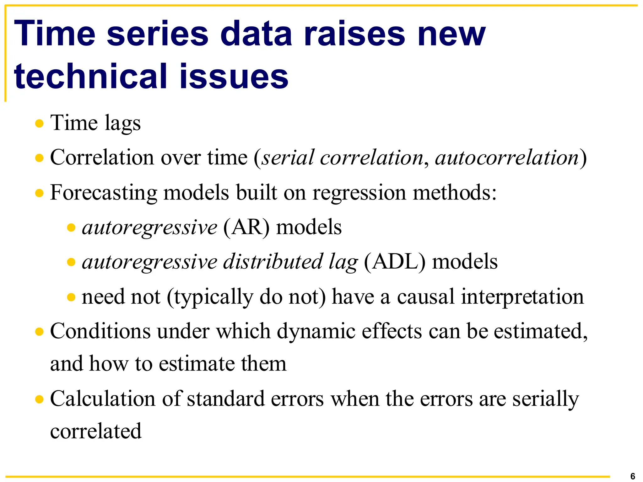 INTRODUCTION TO TIME SERIES REGRESSION AND FORCASTING | PPT