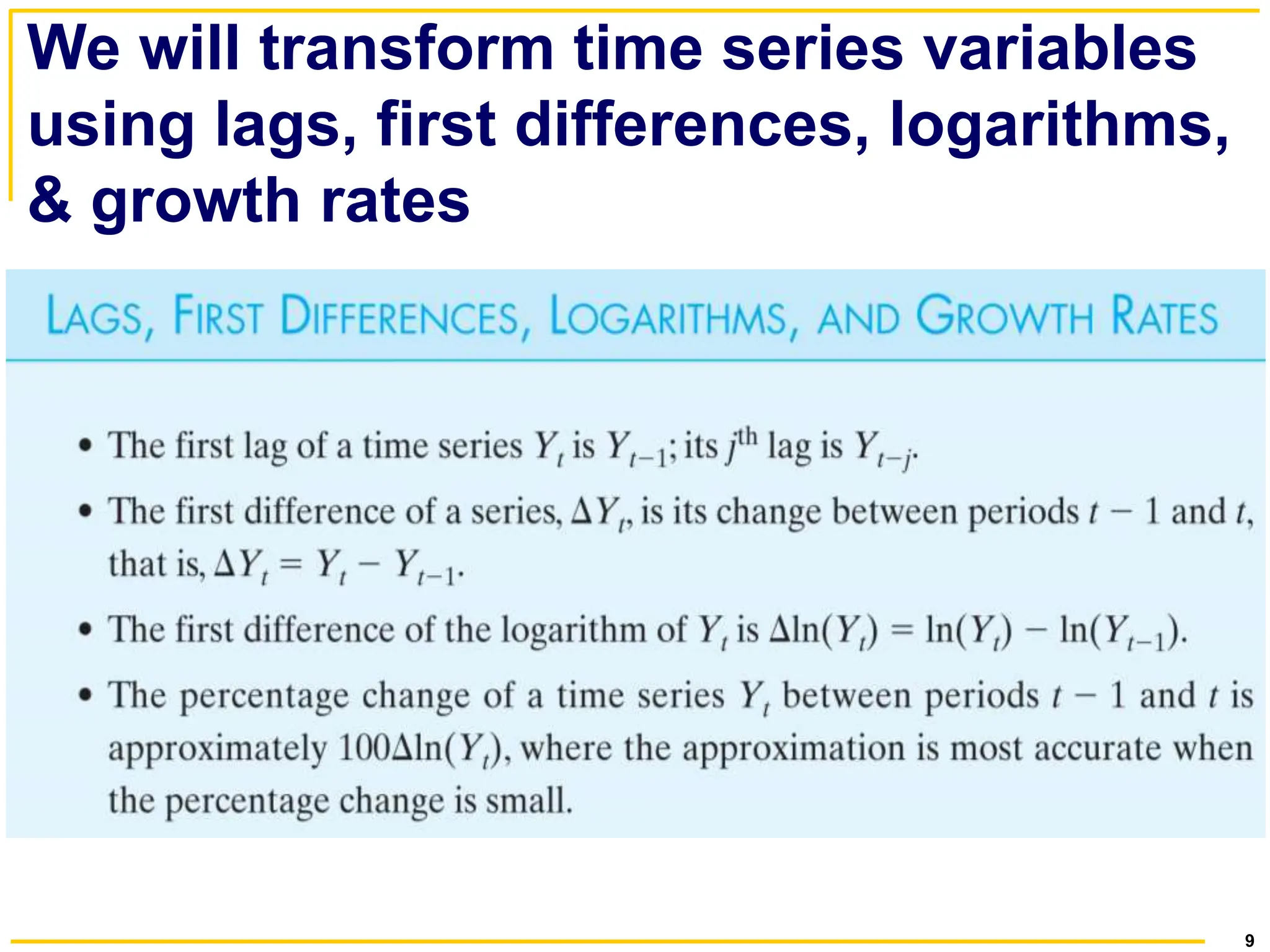 INTRODUCTION TO TIME SERIES REGRESSION AND FORCASTING | PPT