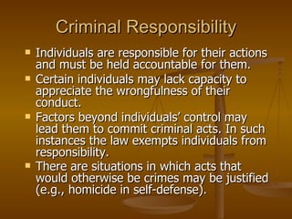 Ch 14 Criminal Responsibility and Defenses | PPT