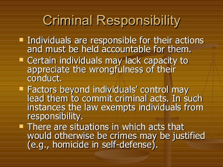 Ch 14 Criminal Responsibility and Defenses