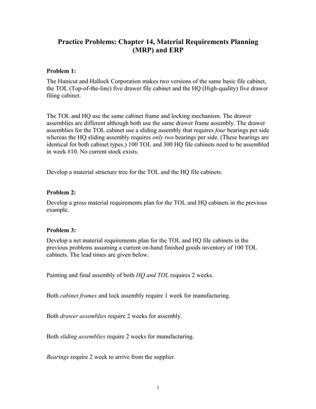 heizer jay operations management Ch14pp | DOC