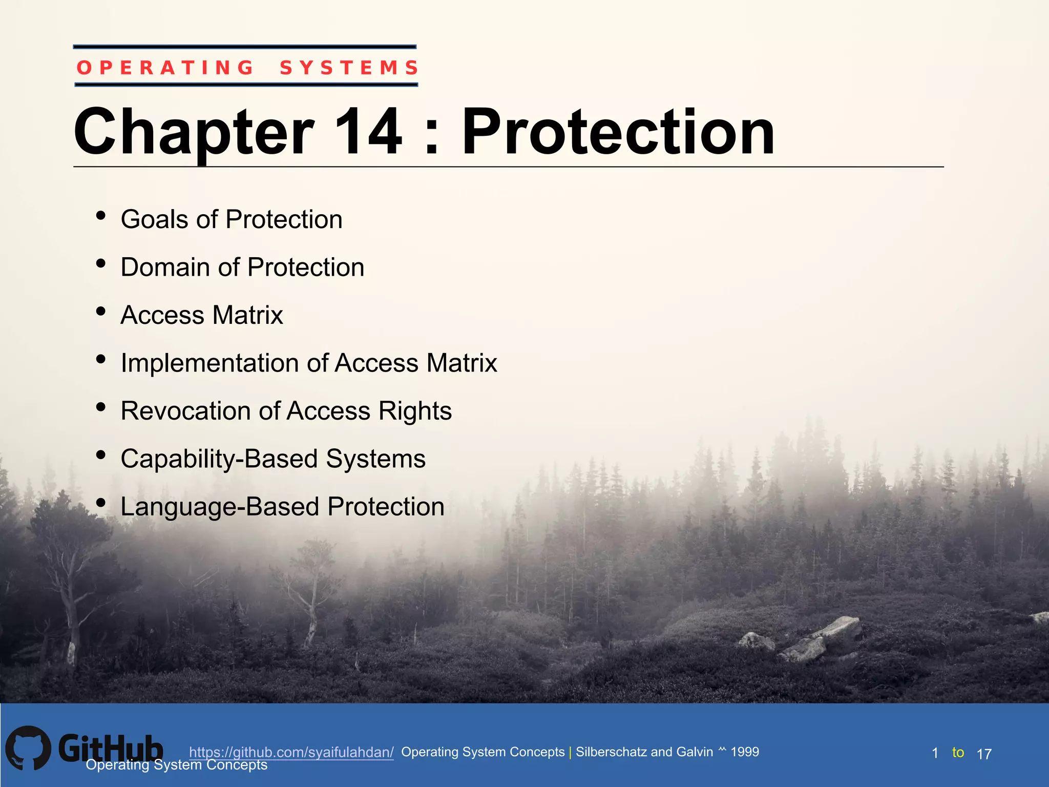 Ch14 protection | PDF | Operating Systems | Computer Software and Applications