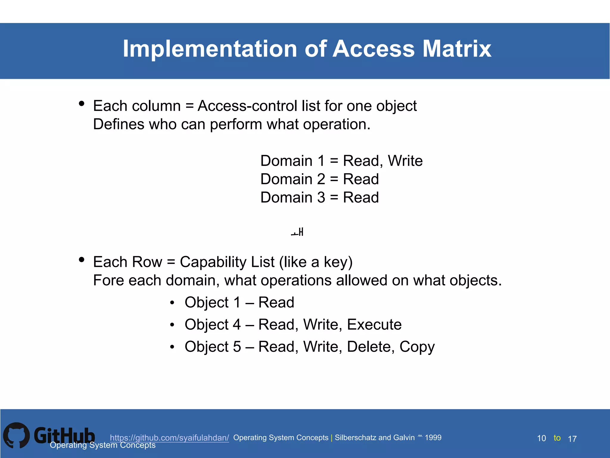 Ch14 protection | PDF | Operating Systems | Computer Software and Applications