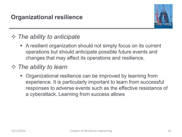 Ch14 resilience engineering | PPTX
