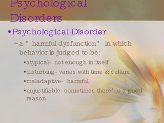 Ch15 - Abnormal Behavior | PPT