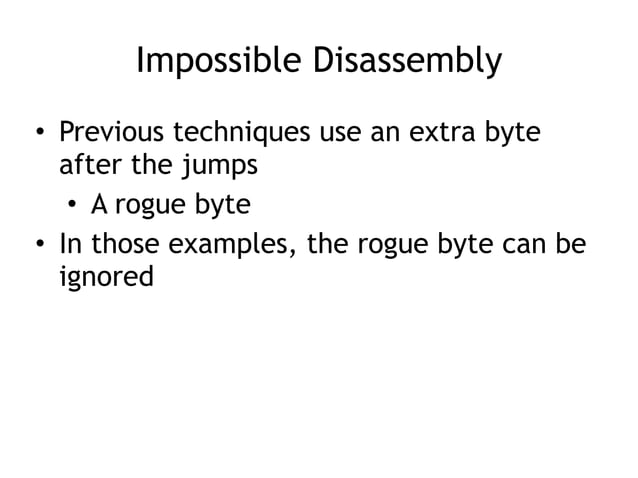 Practical Malware Analysis: Ch 15: Anti-Disassembly | PDF | Programming Languages | Computing