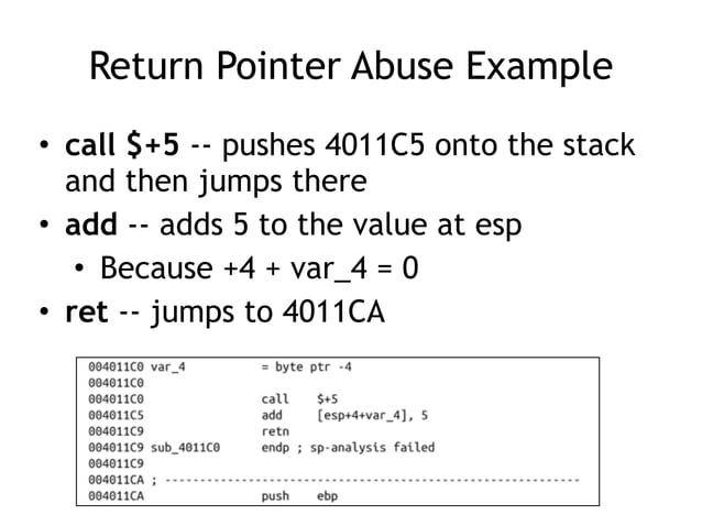 Practical Malware Analysis: Ch 15: Anti-Disassembly | PDF | Programming Languages | Computing