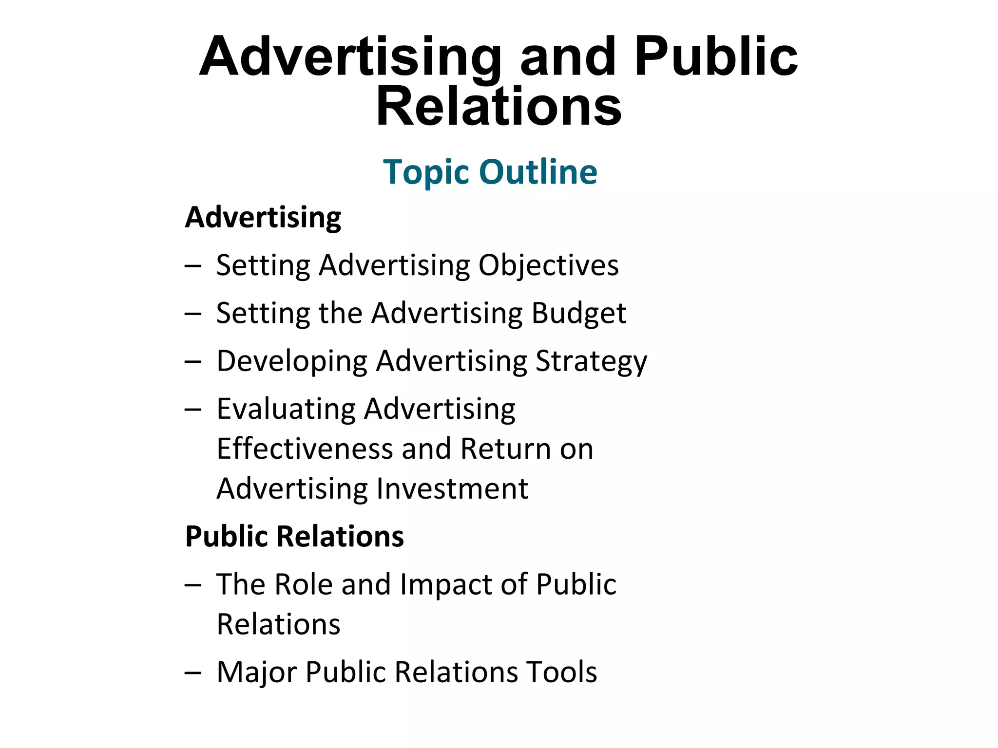 Ch 15.advertising and public relations | PPTX