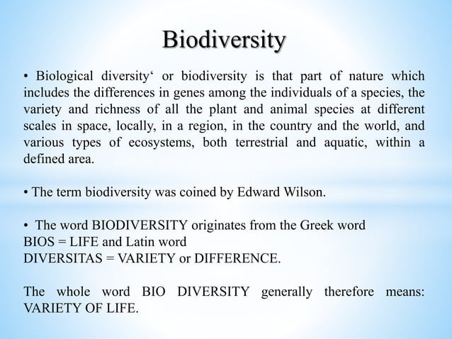 Ch 15 - Biodiversity and Conservation || Class 12 || | PPTX | Geography ...