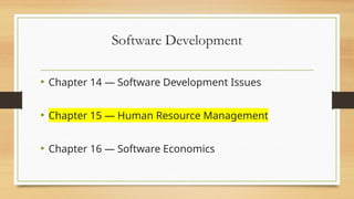 Human Resource management os software engineering | PPT
