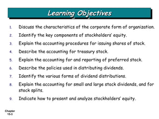 Chapter 15: stockholder equity, international accounting | PPT