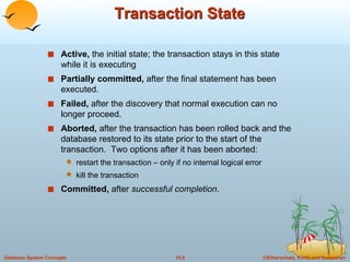 15. Transactions in DBMS | PPT