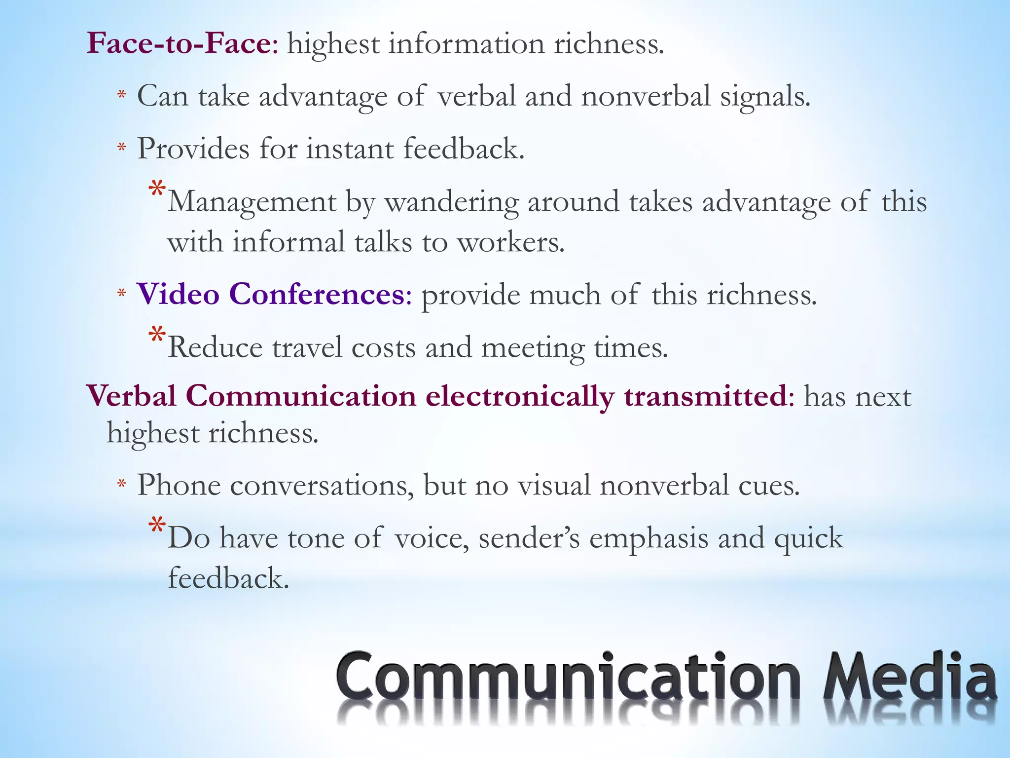 Principi del Management: 15^ - Comunicazione | PPTX