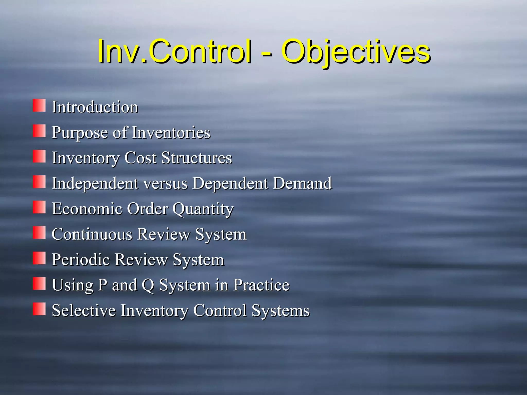 Ch15 inventory+control | PPT