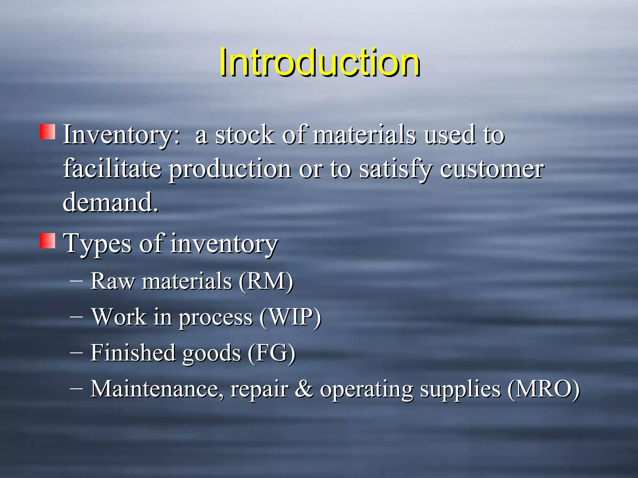 Ch15 inventory+control | PPT