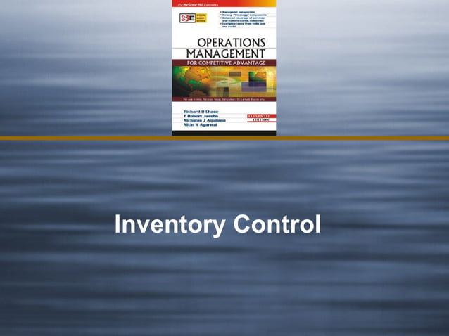 Ch15 inventory+control | PPT