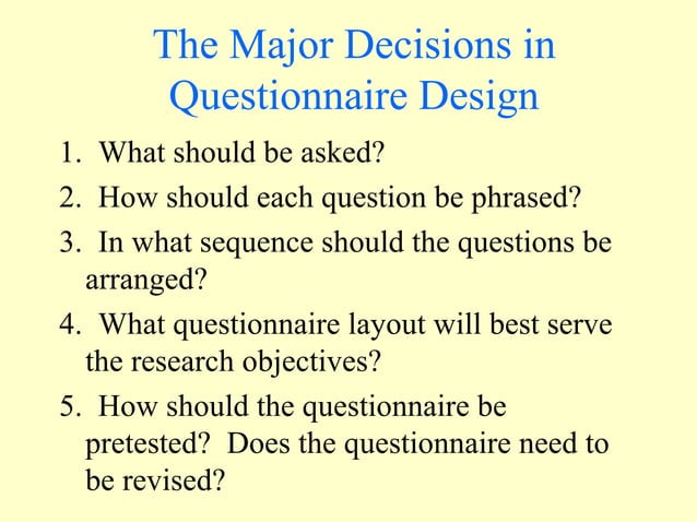 Ch15 questionnaire design | PPT