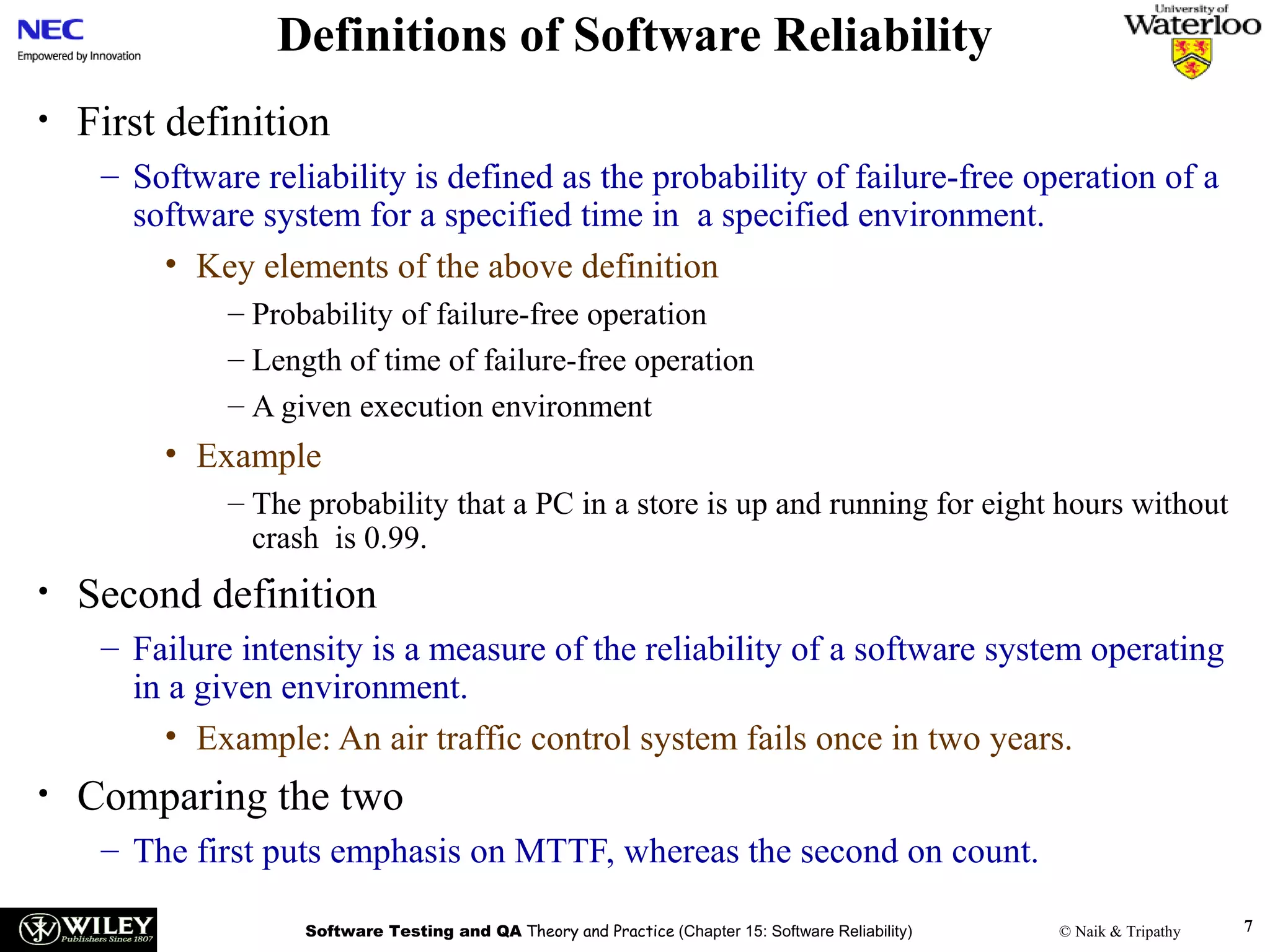 Ch15 software reliability | PPT