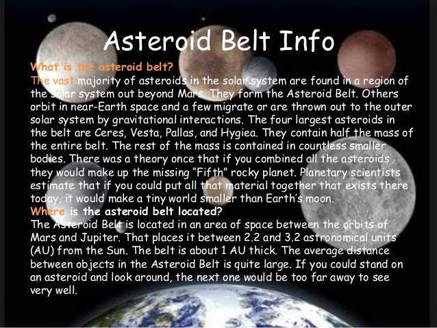 Asteroid Belt Facts Interesting Facts About The Asteroid Amazing Facts