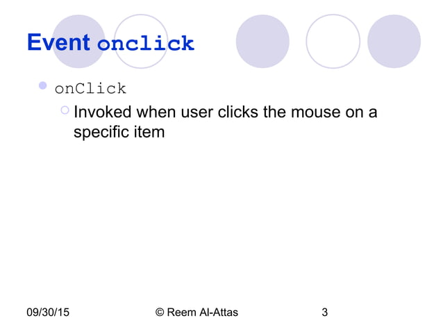 Dynamic Html Event Model Ppt