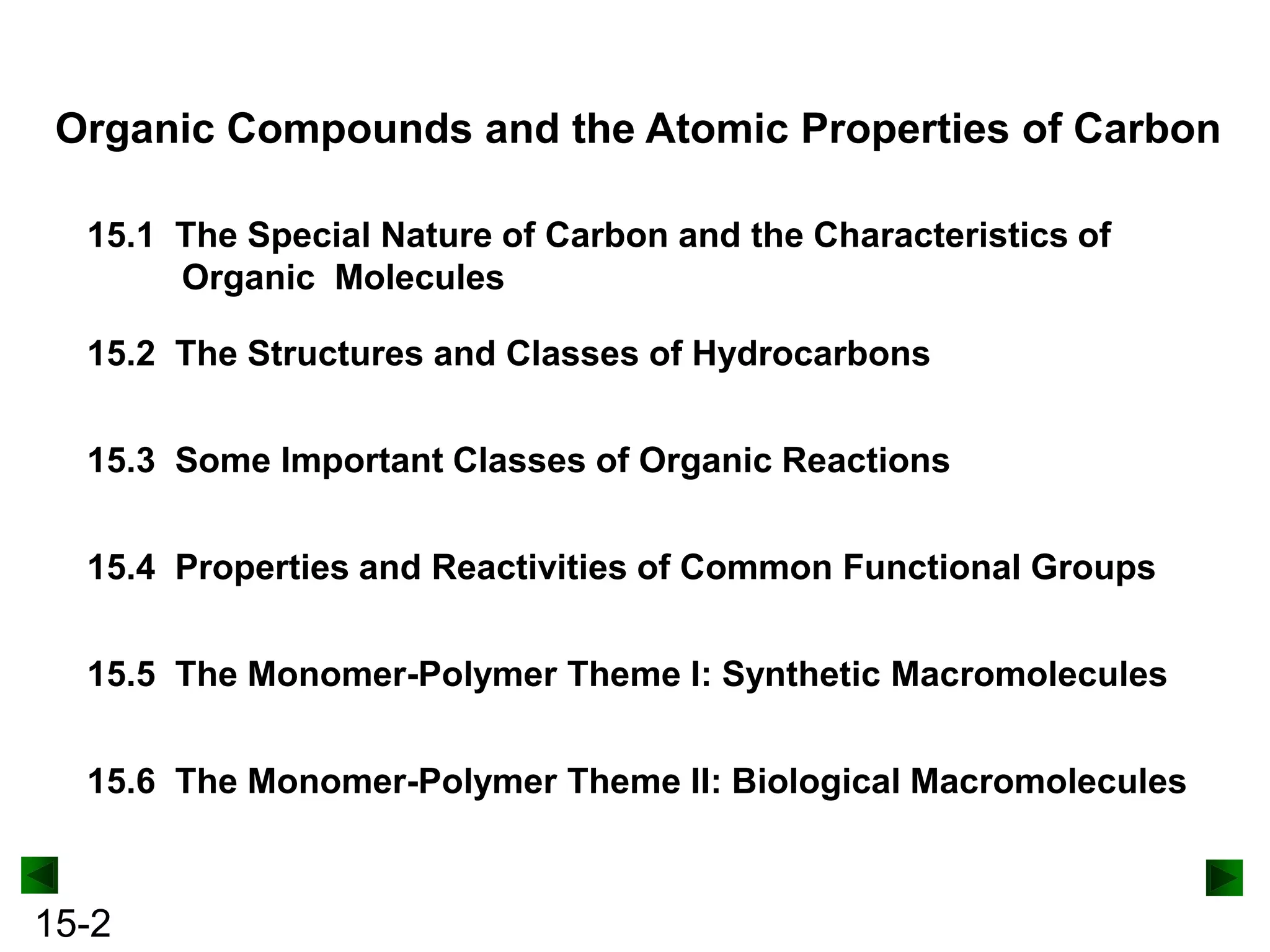 Organic compounds and the properties of carbon | PPT