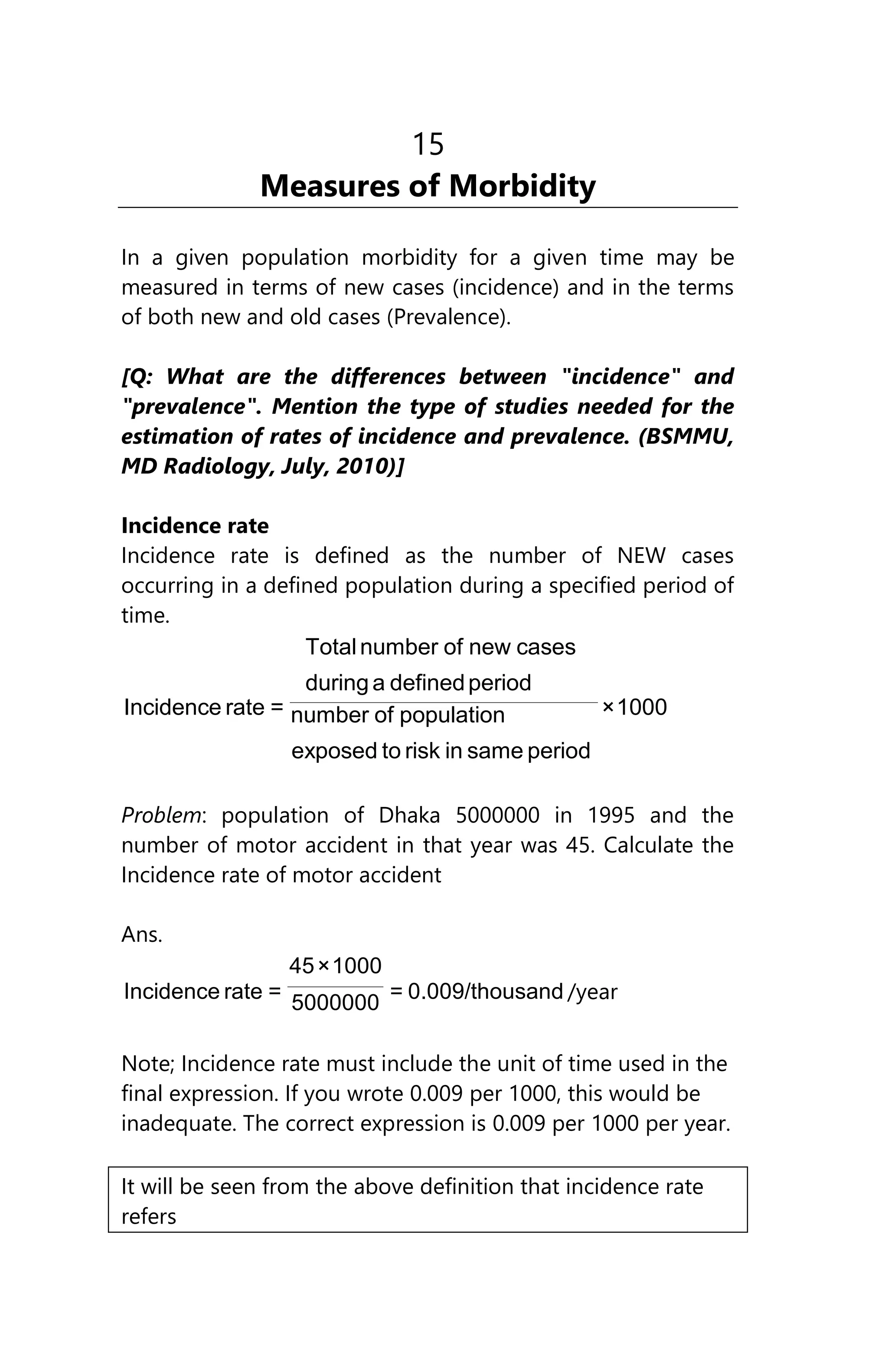 Ch 15 Measures of morbidity..doc
