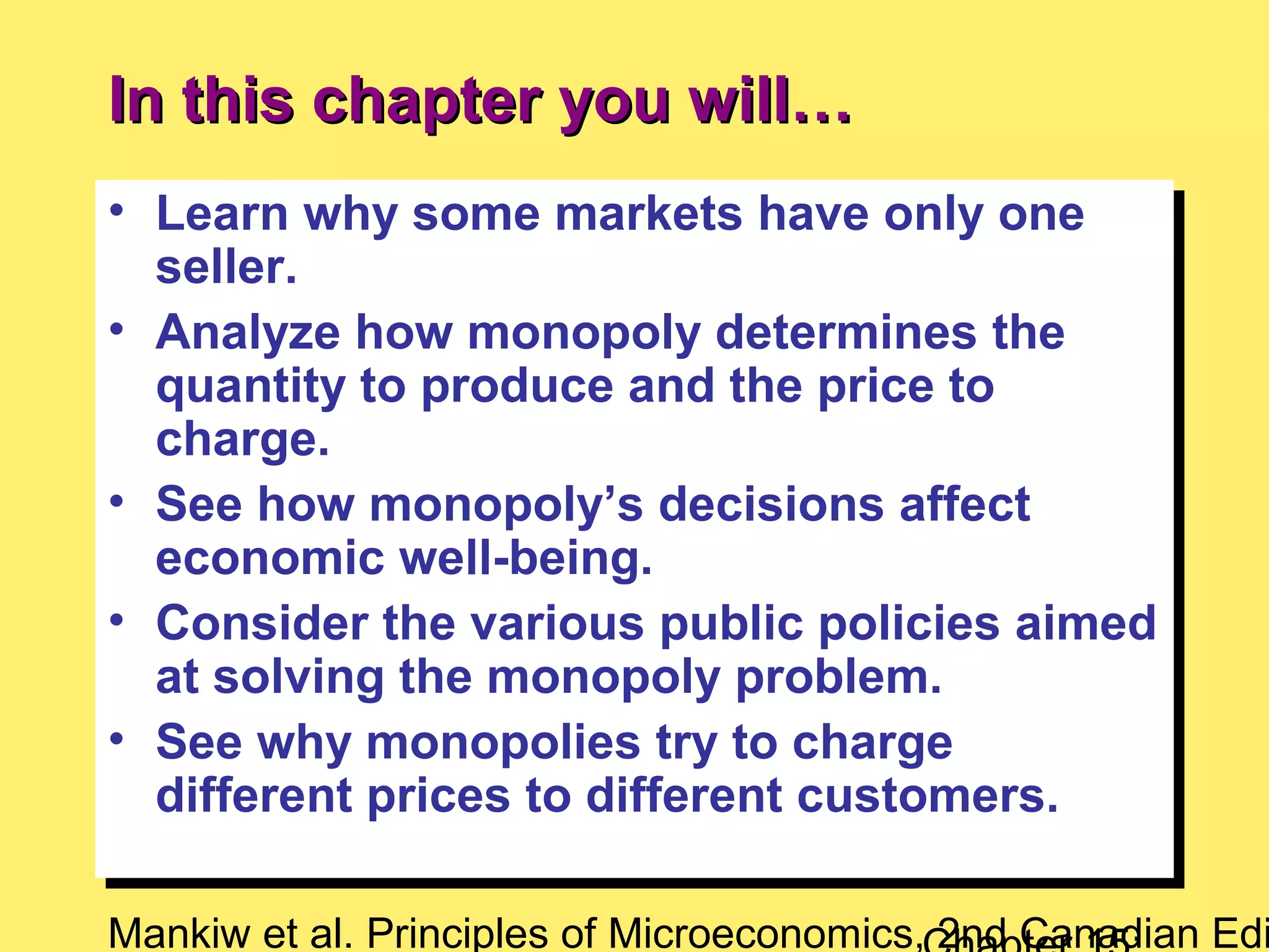 Monopoly_Chapter 15_Macroeconomics_ Mankew power point slides | PPT