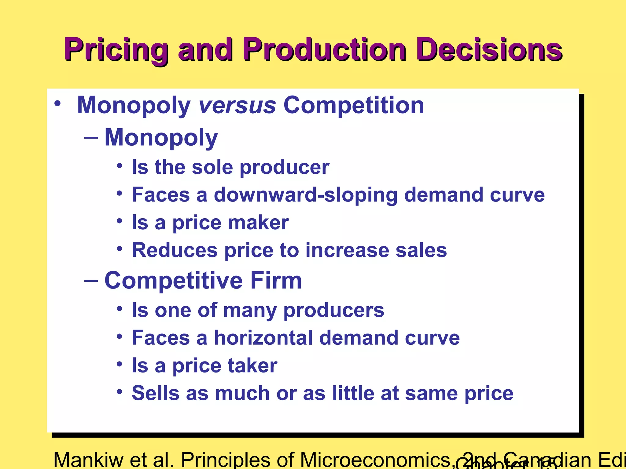 Monopoly_Chapter 15_Macroeconomics_ Mankew power point slides | PPT