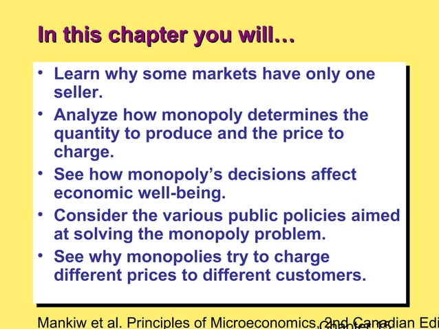 Monopoly_Chapter 15_Macroeconomics_ Mankew power point slides | PPT ...