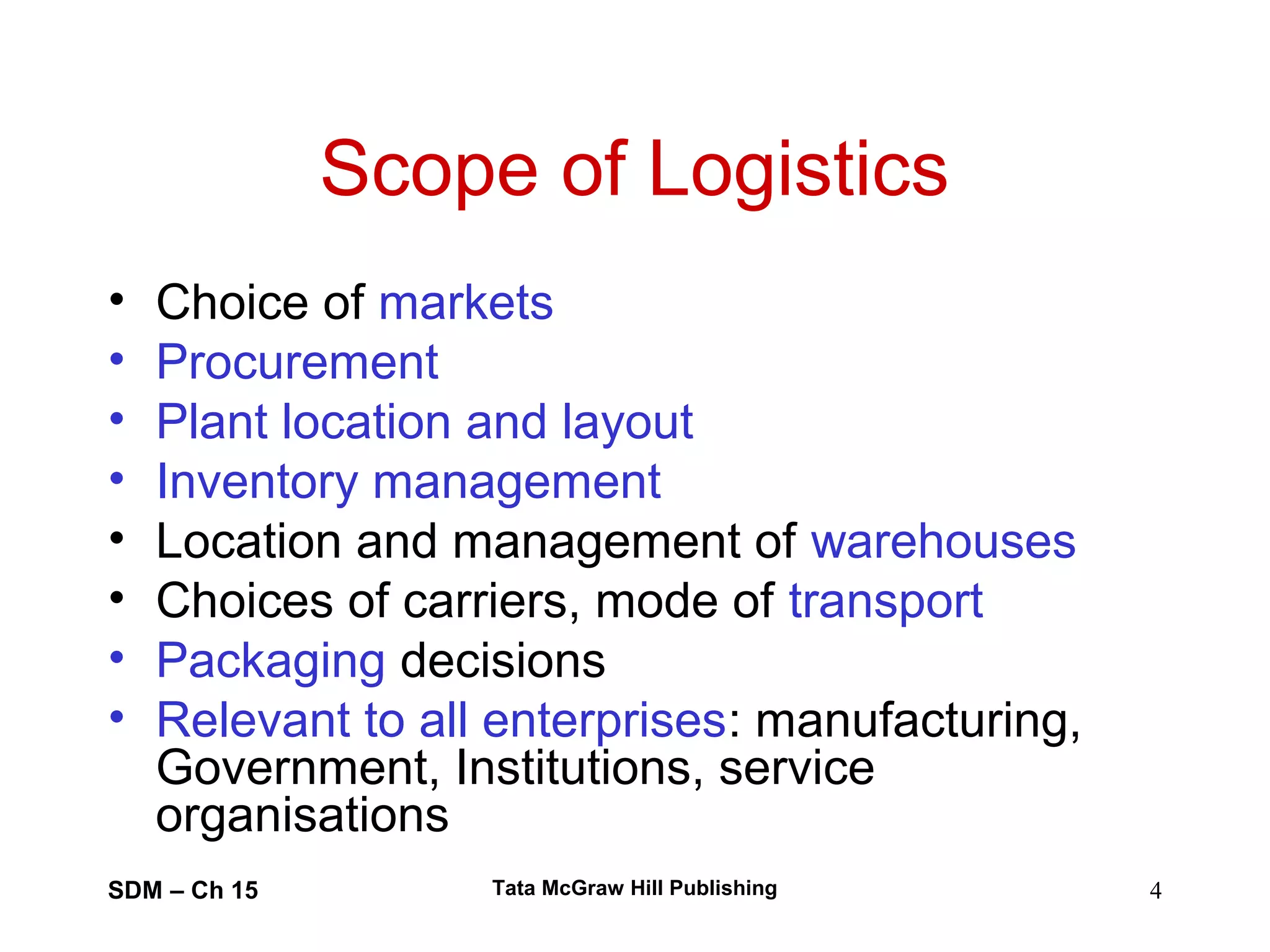 Market Logistics & Supply Chain Management | PPT