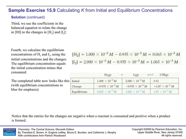 AP Chemistry Chapter 15 Sample Exercises | PPT