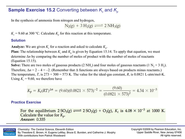 AP Chemistry Chapter 15 Sample Exercises | PPT