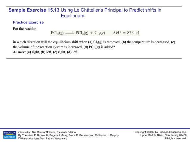 AP Chemistry Chapter 15 Sample Exercises | PPT