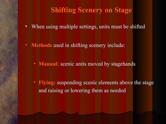 Scenic Design Chapter 15 | PPT | Theater | Fine Art