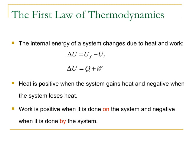 Ch 15 Thermodynamics | PPT