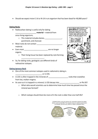 Outline: Chapter 16.3: Absolute Age Dating | PDF