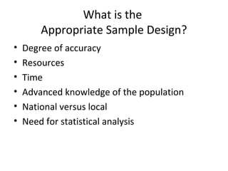 Ch16 sampling design & sampling procedures | PPT