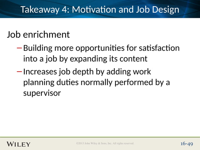 Motivation theory and practices for management | PPT