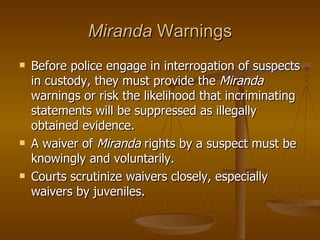 Ch 16 Arrest, Interrogation & ID | PPT