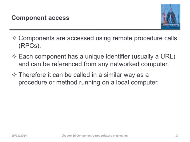 Ch16 component based software engineering | PPTX | Operating Systems | Computer Software and ...