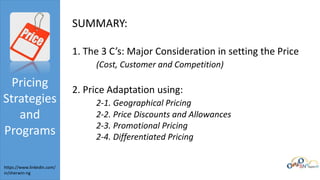 Ch 16 Developing Pricing Strategies and Programs | PPTX
