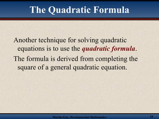 Quadratic Equation in Mathematics grade 7 | PPT