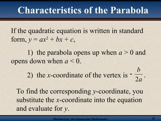 Quadratic Equation in Mathematics grade 7 | PPT