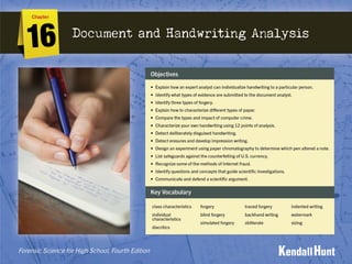 Chapter 16- Documents- handwriting characteristics | PPTX