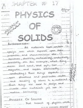 Physics of Solids (PDF) | PDF
