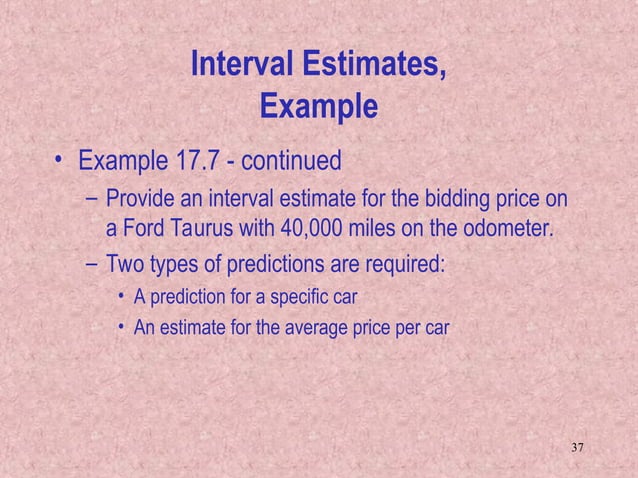 Simple Linear Regression Statistics Course 2 Ppt