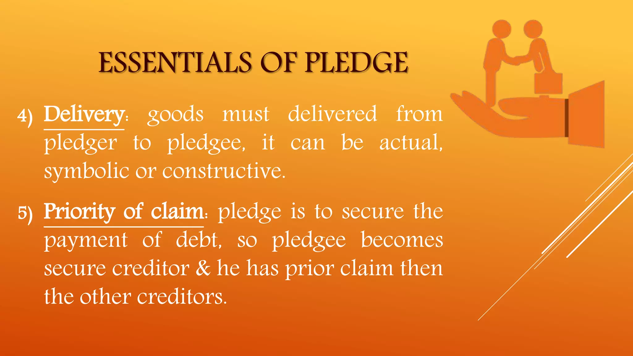 Pledge (Chapter 17) - Business Law | PPTX