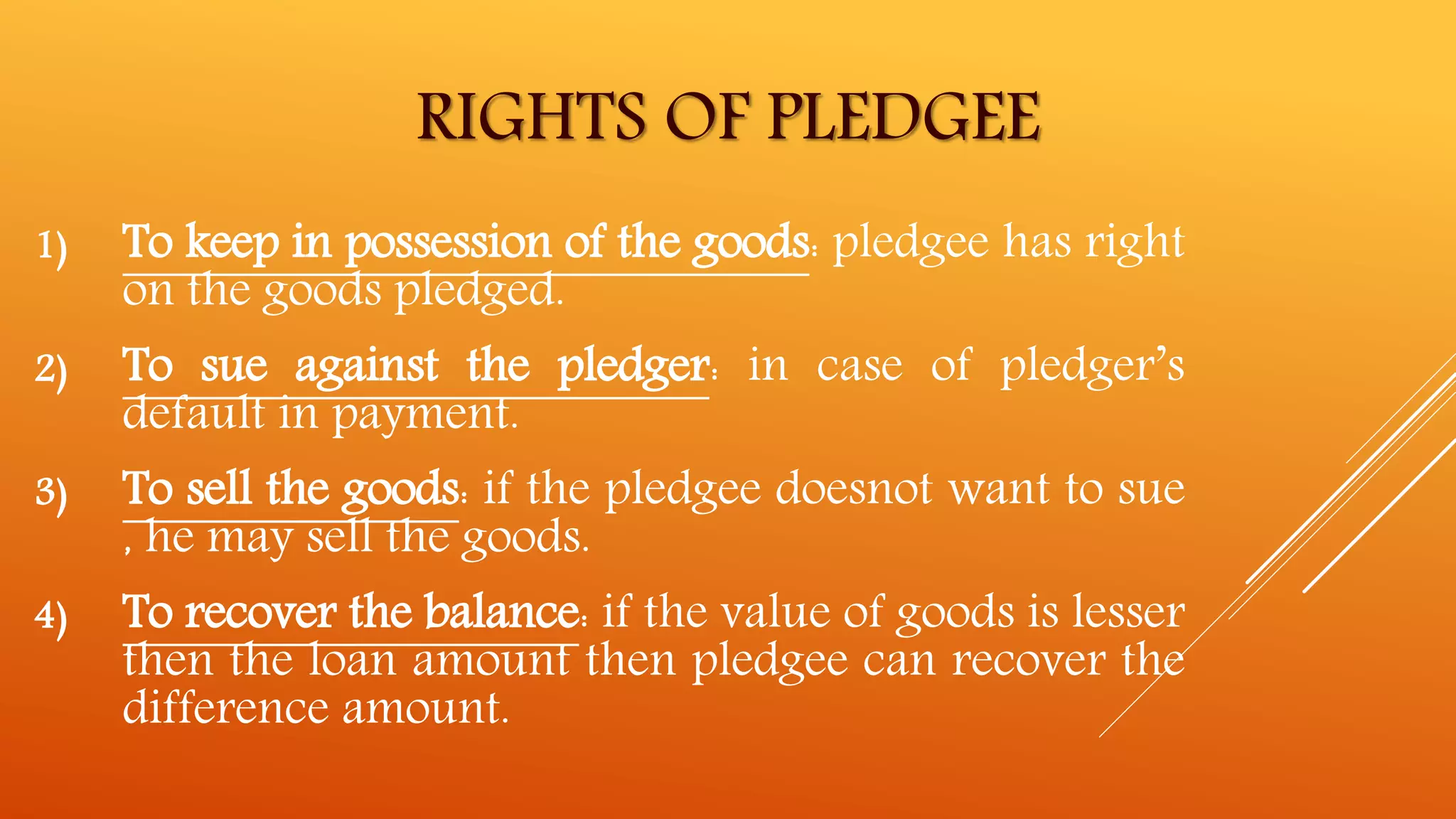 Pledge (Chapter 17) - Business Law | PPTX
