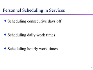 Ch17 scheduling | PPT | Business | Business and Finance
