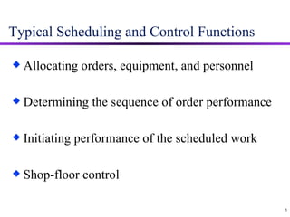 Ch17 scheduling | PPT | Business | Business and Finance
